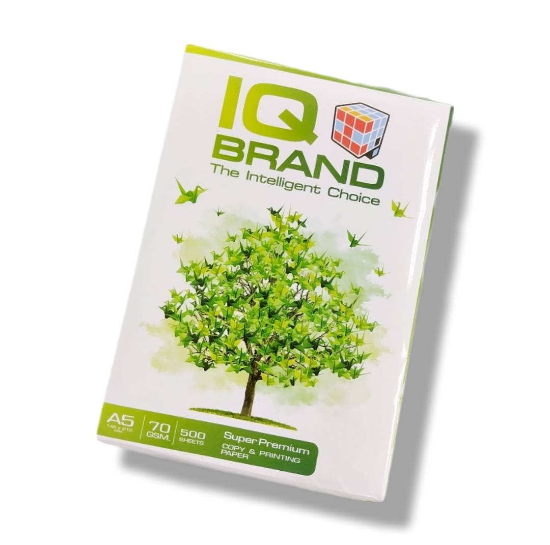 กระดาษถ่ายเอกสาร IQ Brand 70g A5 500แผ่น/รีม – LIKE OFFICE